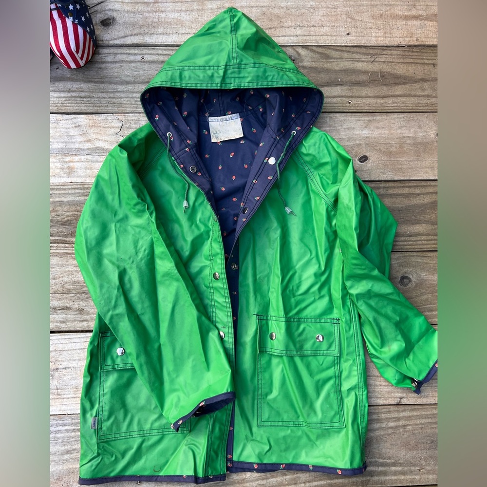 Vintage Apple Green Raincoat - Gem